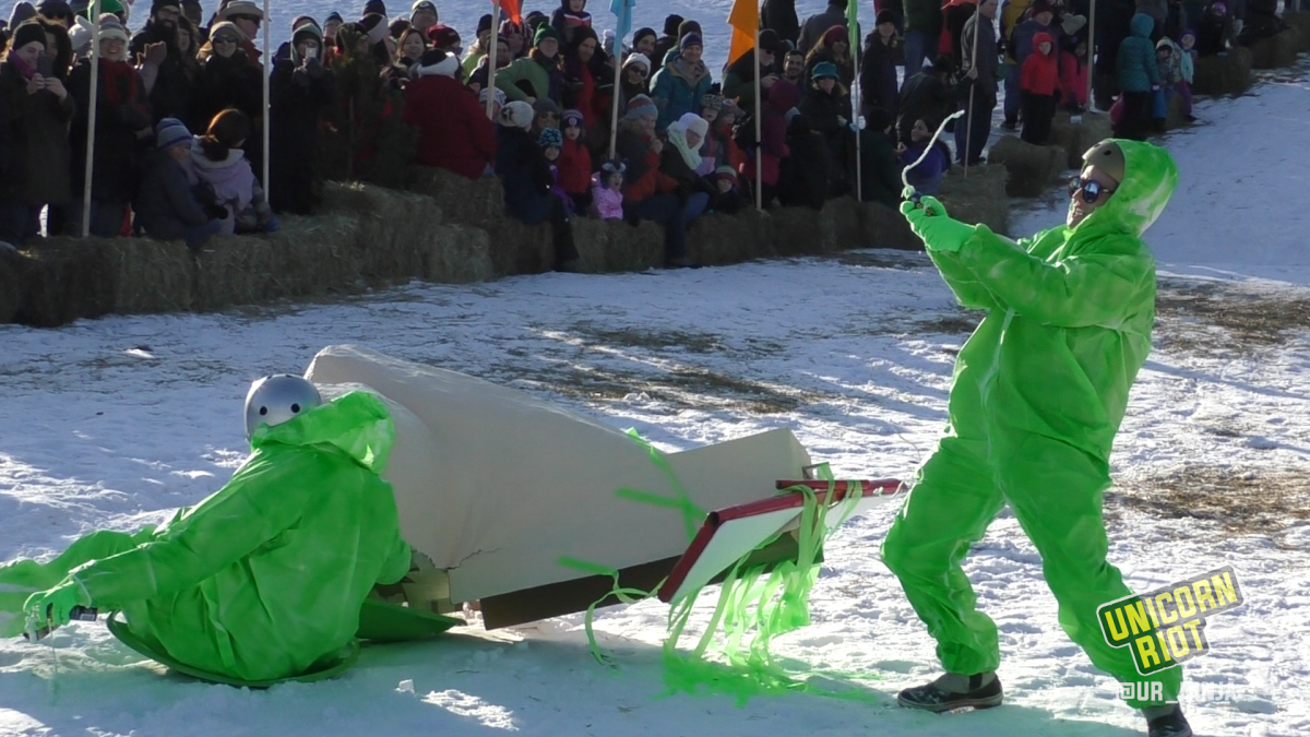 Creativity Shines at Icy Art Sled Rally - UNICORN RIOT