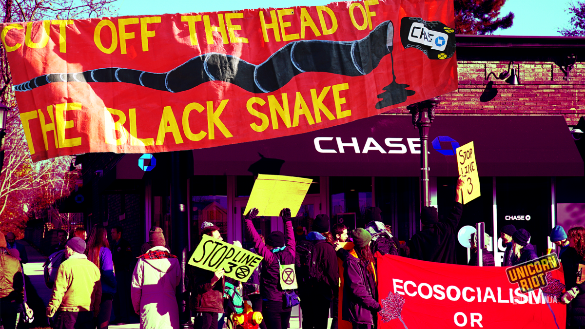 "Divest from Climate Change!" Chase Bank Branch Protested on Opening ...