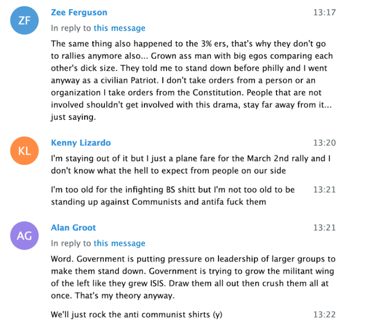 Leaked: 2019 Chats Show Alan Swinney Collaborating with Proud Boys ...