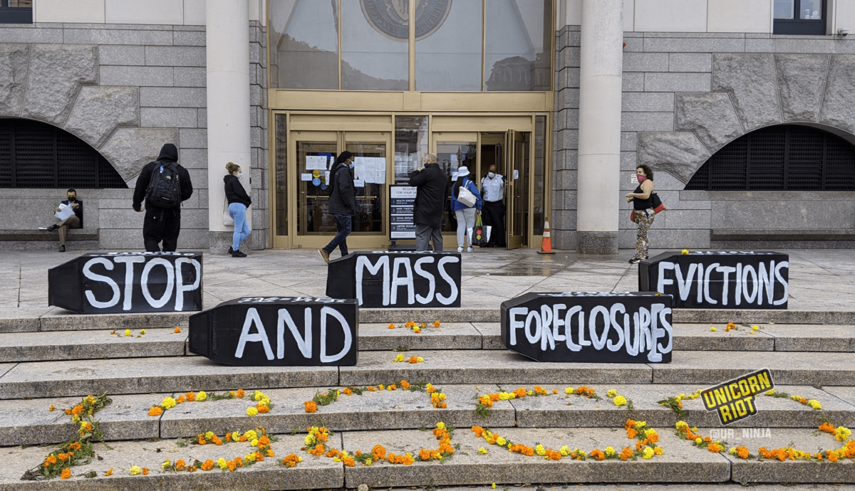 Court Protest Aims at Boston Covid Housing Crisis - UNICORN RIOT