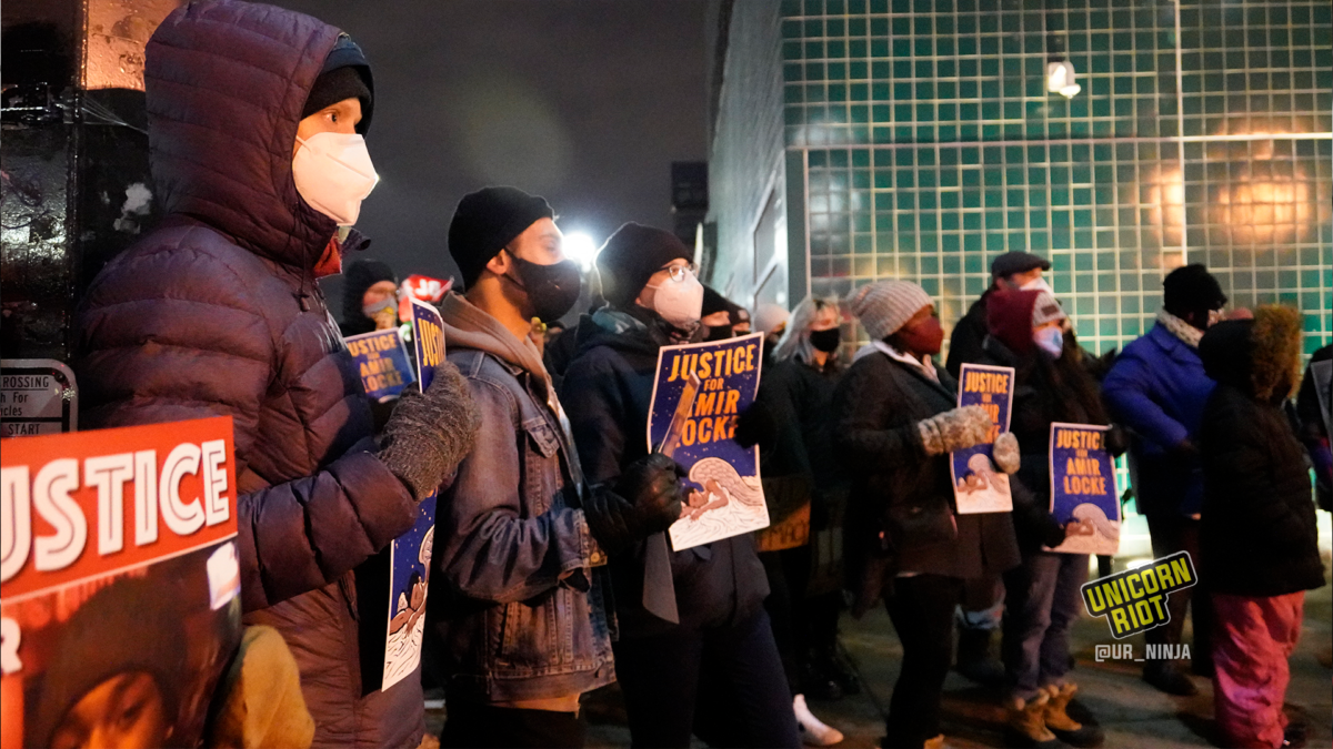 Protest at POST Board Demands Justice for Amir Locke - UNICORN RIOT