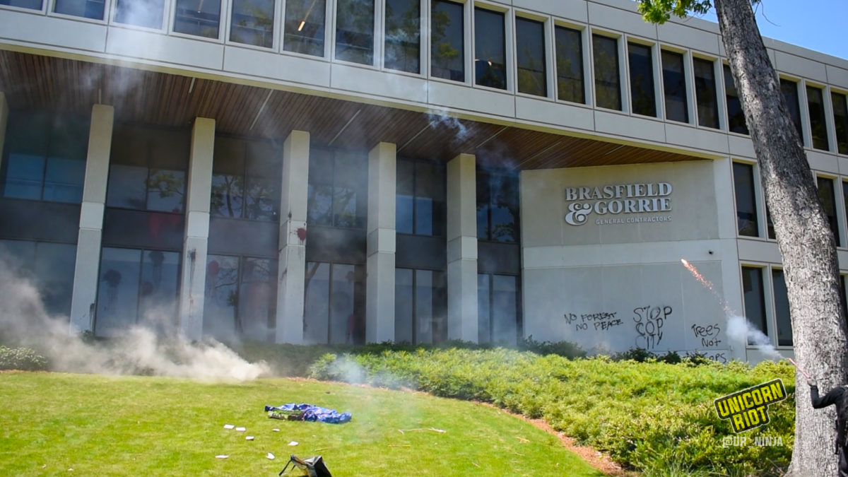 "Cop City" General Contractors’ Offices Attacked - UNICORN RIOT