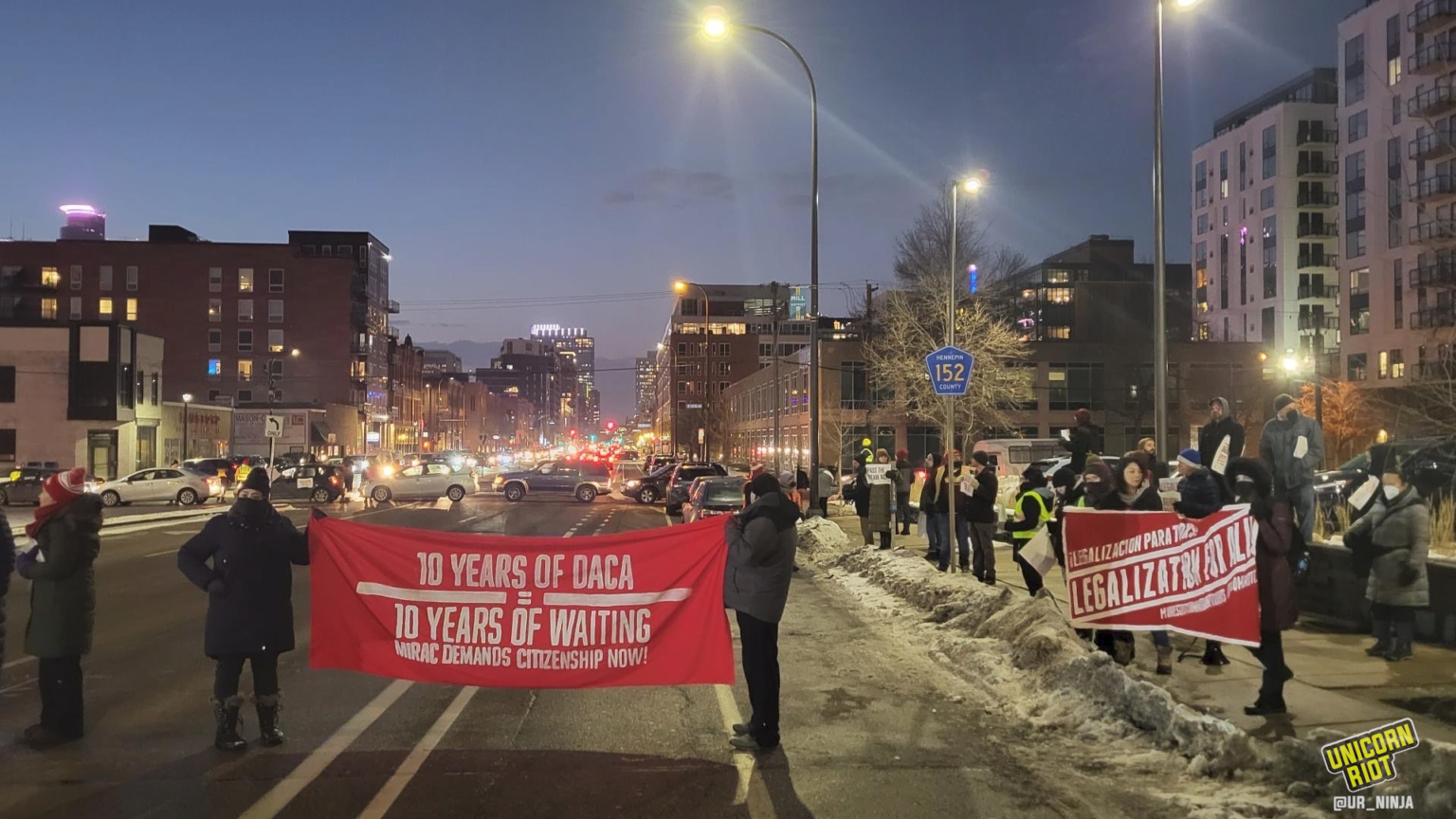 Immigrant Legalization Action at Senator Klobuchar's Office - UNICORN RIOT