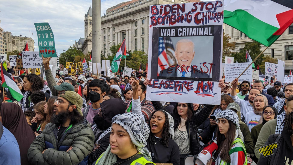 National 'Free Palestine' Protest in DC - UNICORN RIOT