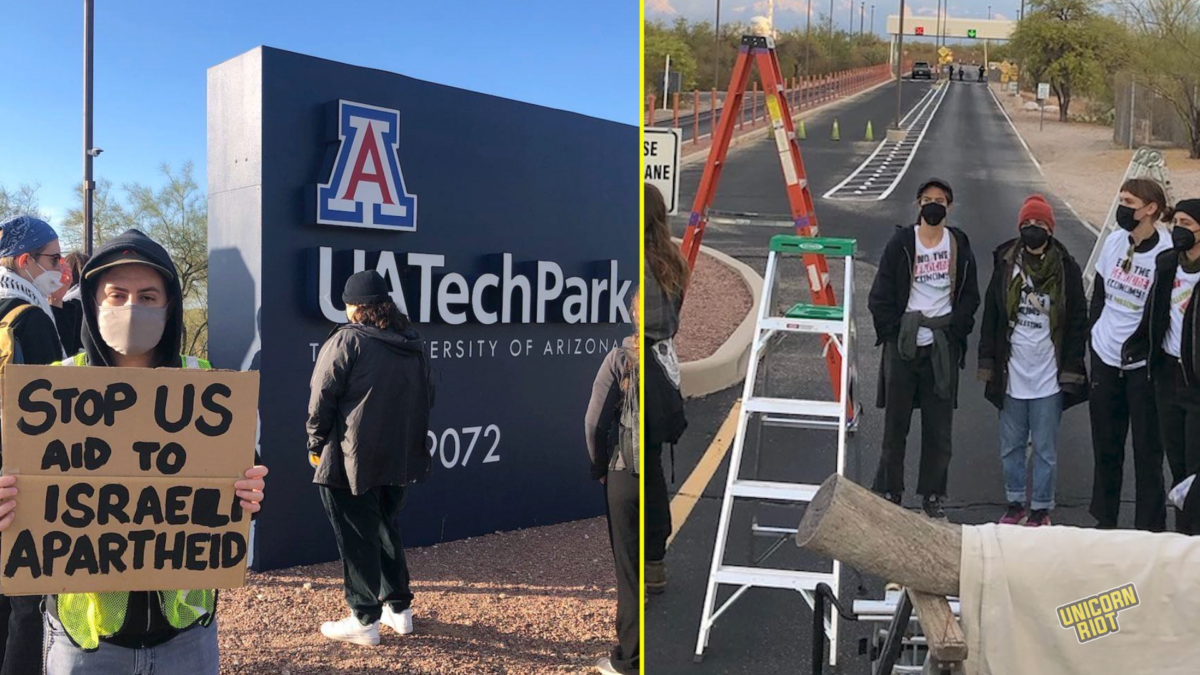 Blockade Protest Disrupts Raytheon at University of Arizona Tech Park ...