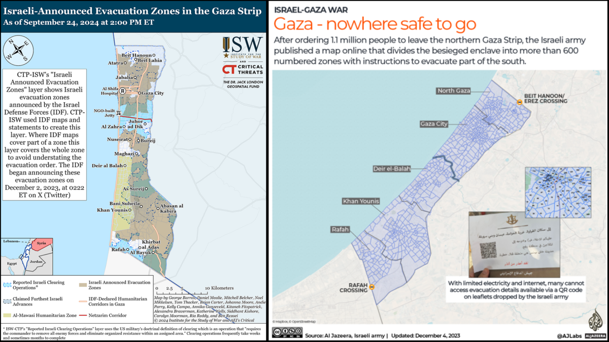 Gaza-Evacuation-Maps-AJLabs-Instituteforthestudyofwar - UNICORN RIOT